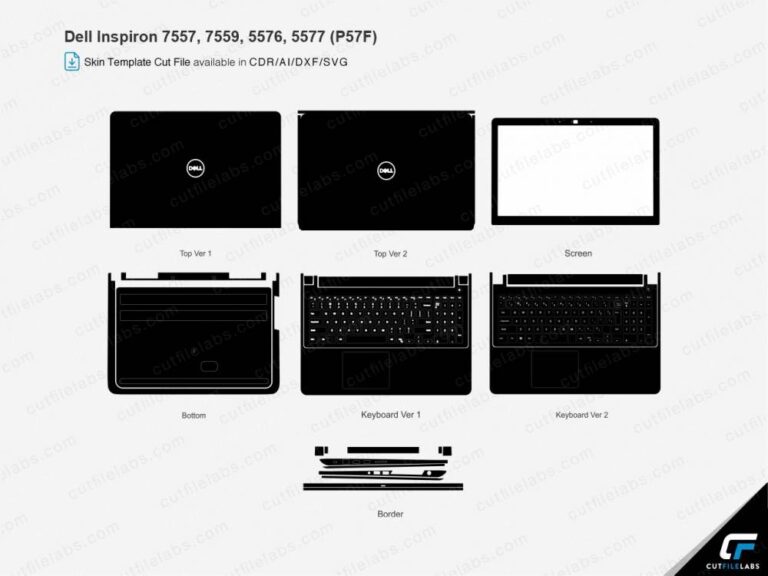 Dell Inspiron 7557, 7559, 5576, 5577 (P57F) (2015, 2016, 2017) Cut File ...
