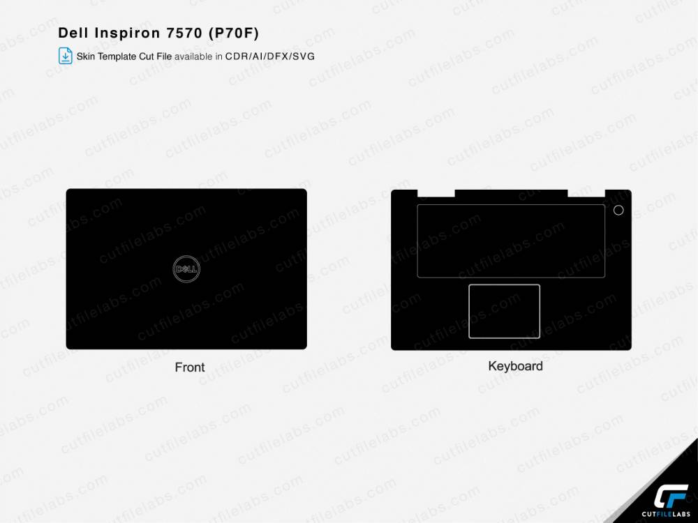 Dell Inspiron 7570 (P70F) Skin Cut File Template | Cut File Labs