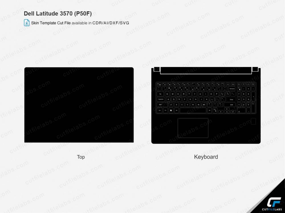 Dell Latitude 3570 (P50F) (2016) Cut File Template | CutFileLabs