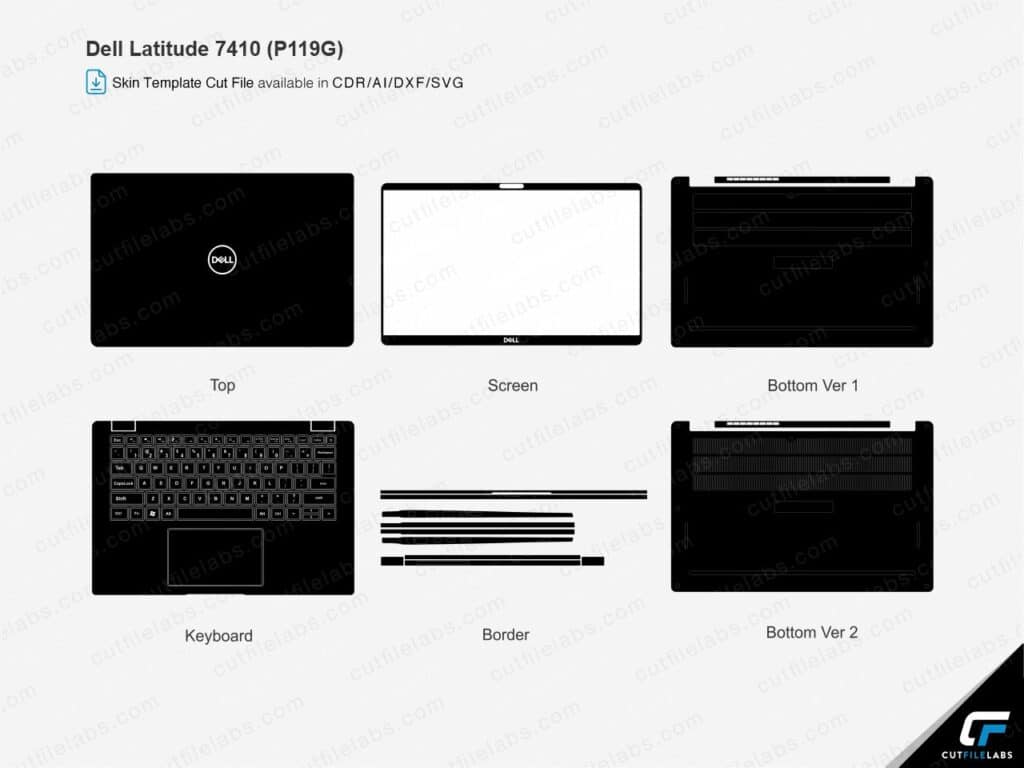 Dell Latitude 3570 (P50F) Cut File Template | Cut File Labs