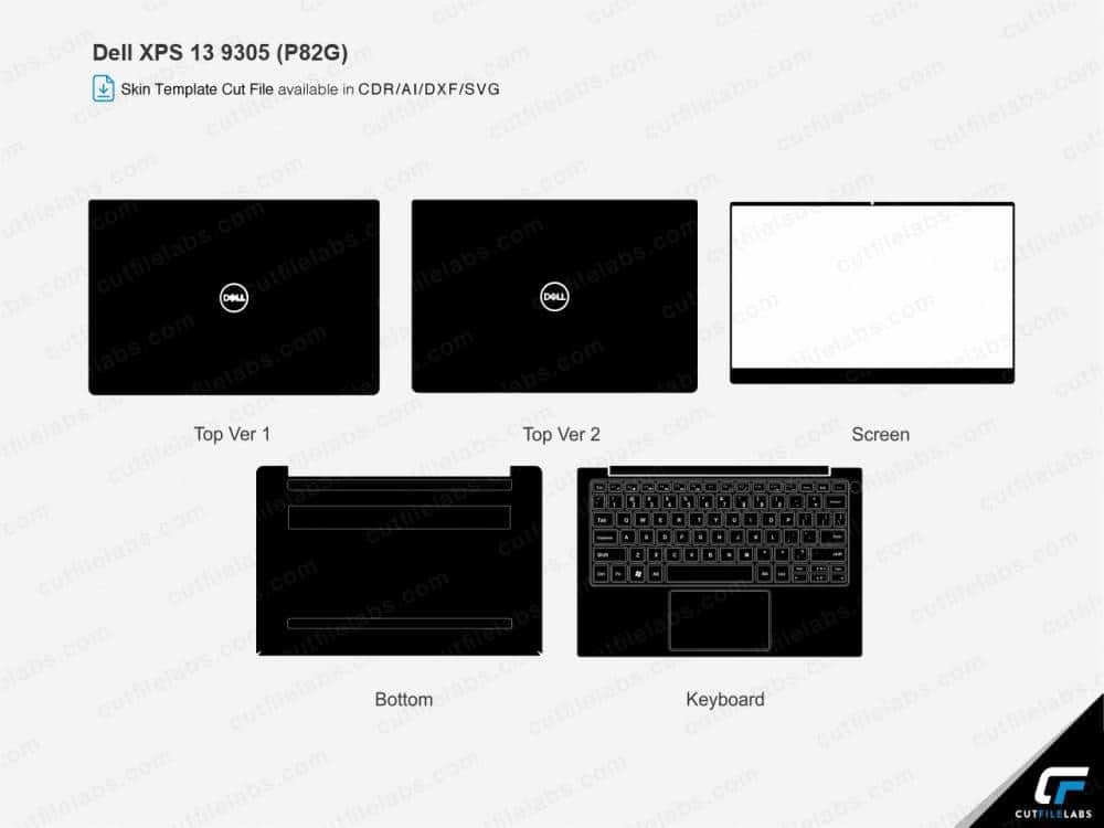 Dell XPS 13 9305 (P82G) Cut File Template | Cut File Labs