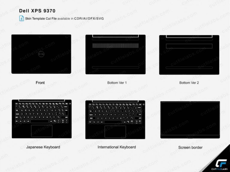 Dell XPS 13 9370 (P82G) Cut File Template | Cut File Labs