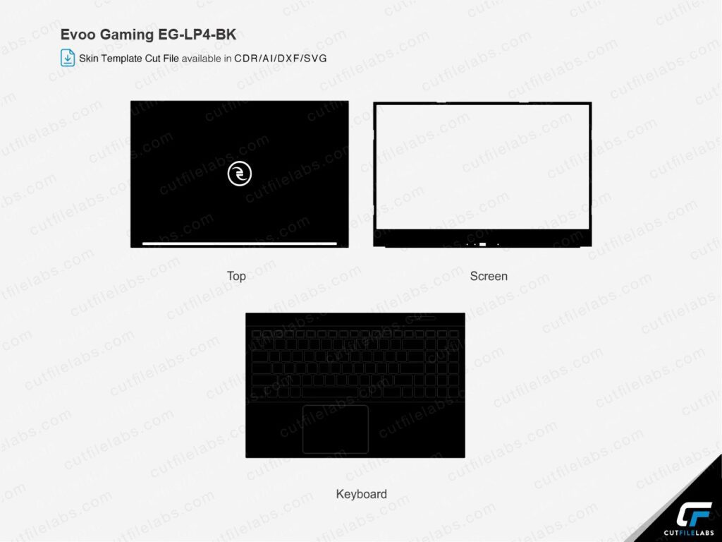 Evoo Gaming EG-LP4-BK (2019) Cut File Template | CutFileLabs