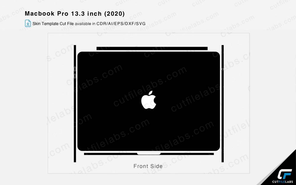 Macbook Pro 13-inch 2020 Skin Cut File Template Vector | Cut File Labs