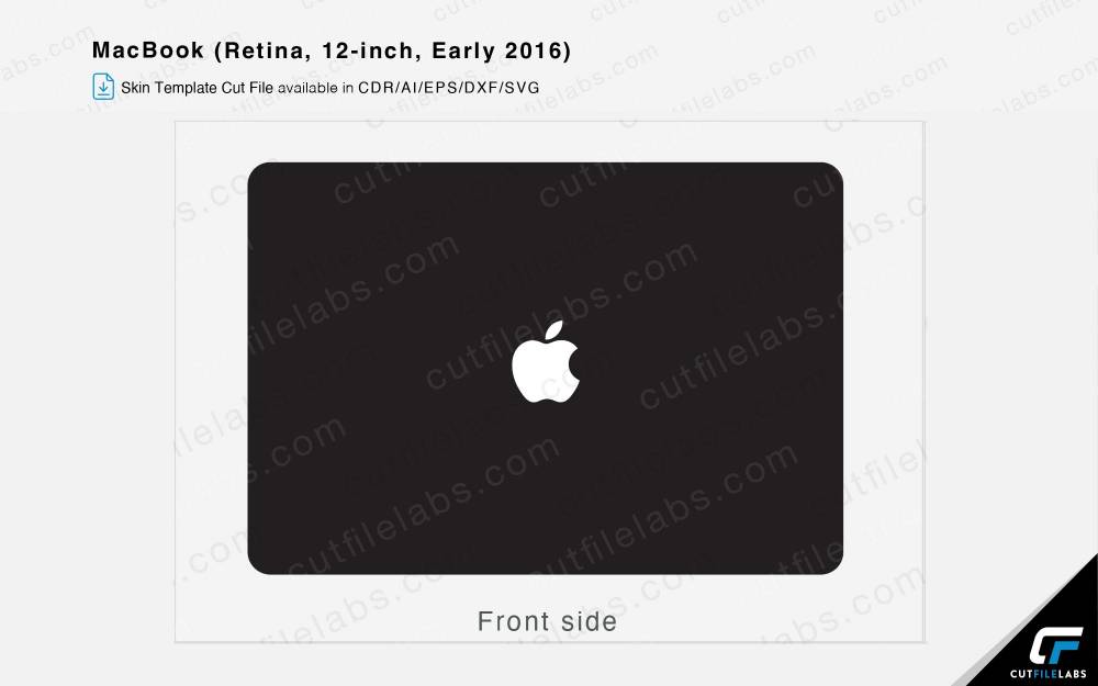 MacBook 12 inch (A1534) (2015) Cut File Template | CutFileLabs