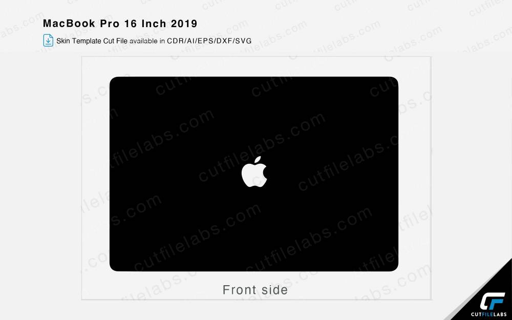Macbook Pro 16 inch (A2141) (2019) Cut File Template | CutFileLabs