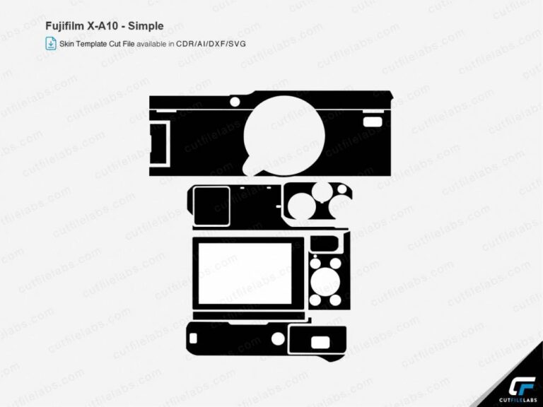 Fujifilm X-A10 (2017) Cut File Template | CutFileLabs