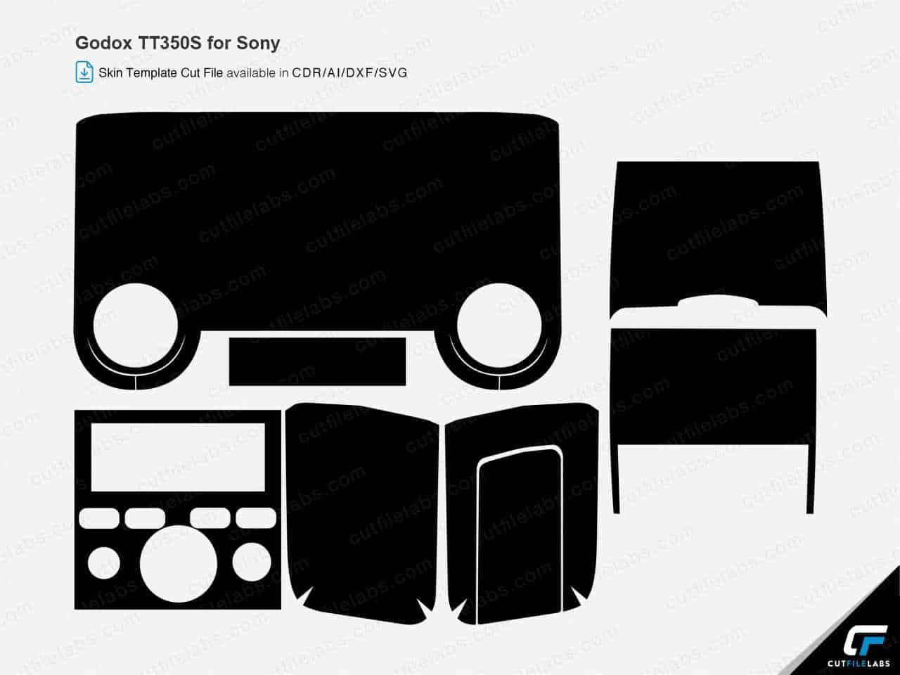 Godox TT350S for Sony (2017) Cut File Template | CutFileLabs