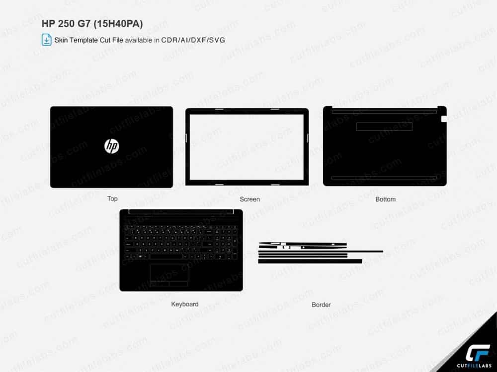 HP 250 G7 (15H40PA) Cut File Template | Cut File Labs