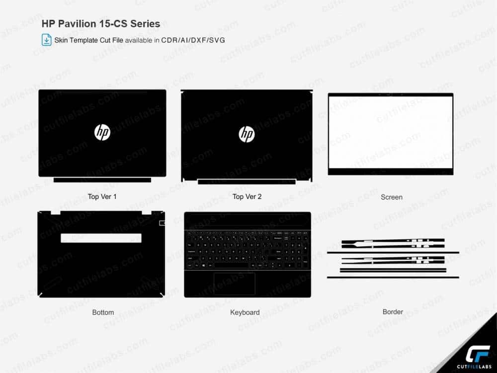 HP Pavillion x360 14-dh Series Cut File Template | Cut File Labs