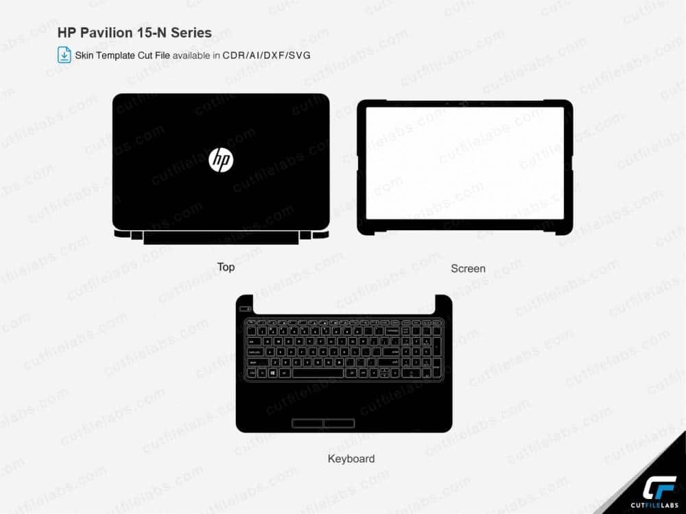 HP Pavilion 15-n Series (2013) Cut File Template | CutFileLabs