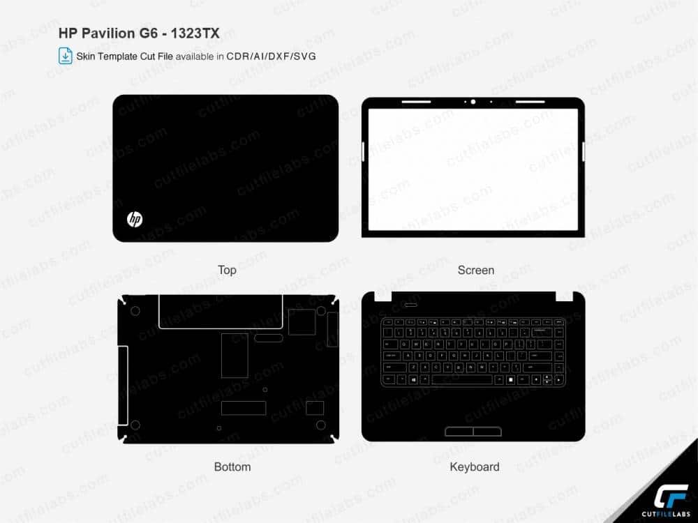 HP Pavilion Gaming 15-dk Series Cut File Template | Cut File Labs