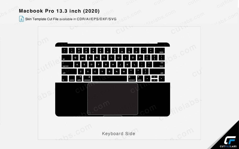 Macbook Pro 13-inch 2020 Skin Cut File Template Vector | Cut File Labs