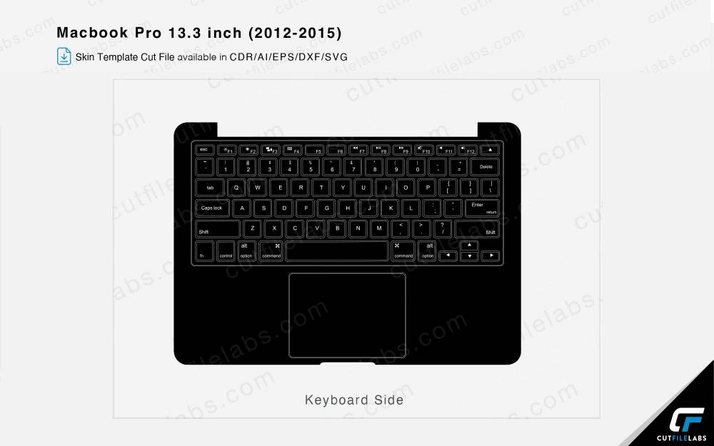 MacBook Pro 13.3 inch (A1502) (2012-2015) Cut File Template | CutFileLabs