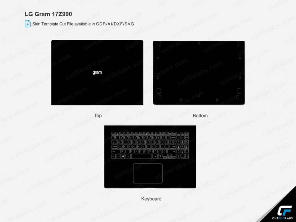 LG Gram 17Z990 (2019) Cut File Template | CutFileLabs