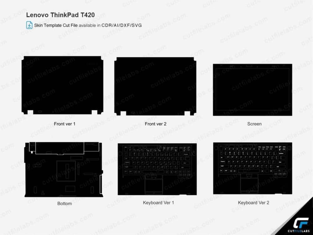Lenovo ThinkPad T430 Cut File Template | Cut File Labs