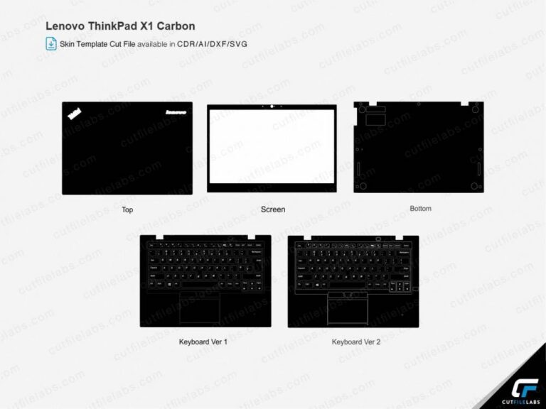 Lenovo ThinkPad X1 Carbon (2012) Cut File Template | CutFileLabs
