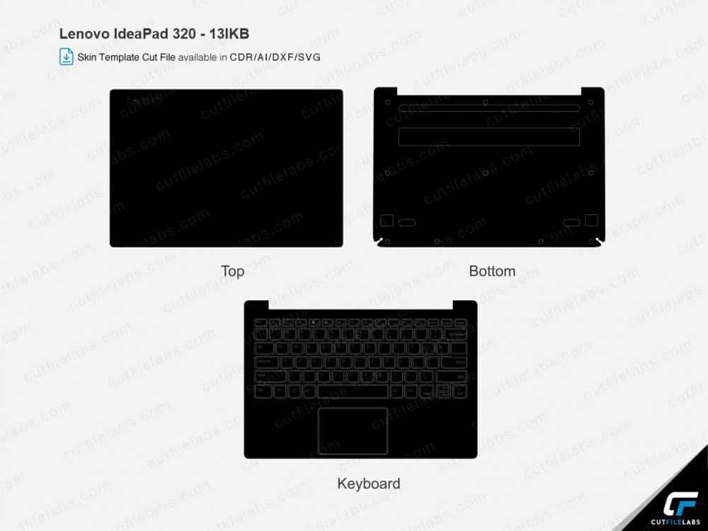 Lenovo IdeaPad 320S-13IKB (2017) Cut File Template | CutFileLabs