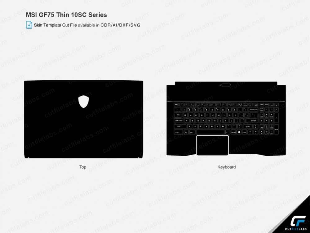 MSI GF75 Thin 10SC Series (2021) Cut File Template | CutFileLabs