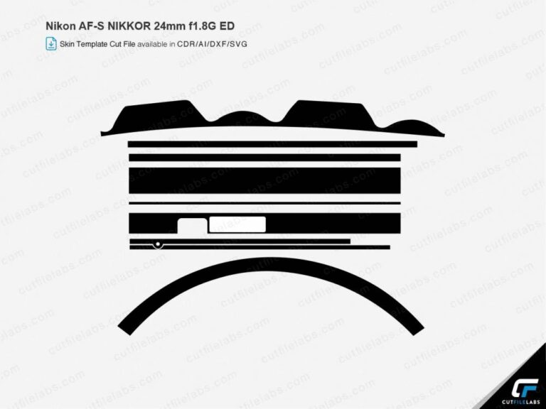 Nikon AF-S 105mm F2.8 VR Micro Nano (2018) Cut File Template | CutFileLabs