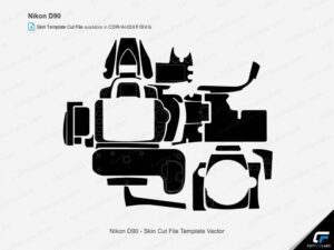 Nikon D90 (2008) Cut File Template | CutFileLabs