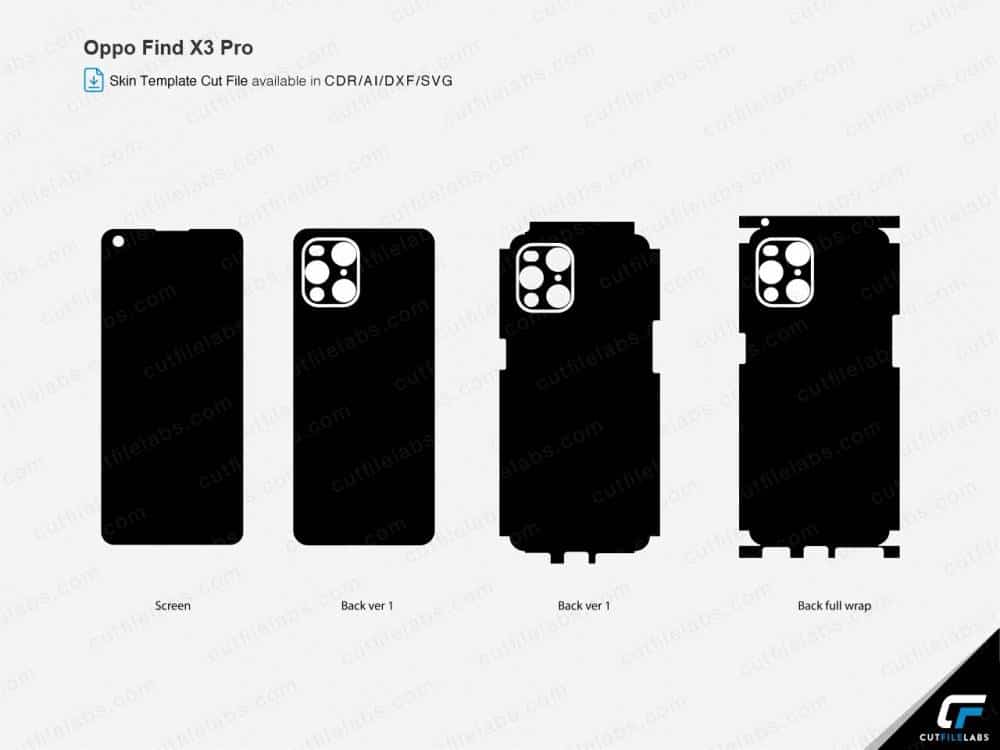 Oppo Find X3 Pro (2021) Cut File Template | CutFileLabs