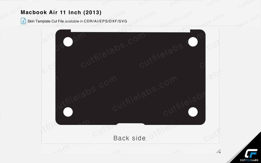 Macbook Air 11 inch (A1465) (2013) Cut File Template | Cut File Labs