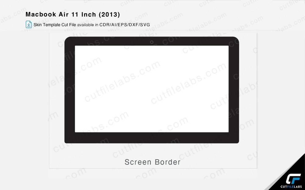 Macbook Air 11 inch (A1465) (2013) Cut File Template | Cut File Labs