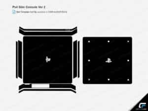 PS4 Slim Console Ver 2 (2014) Cut File Template | CutFileLabs