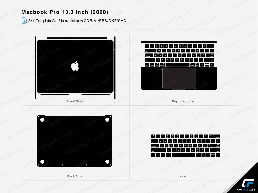 Macbook Pro 13-inch 2020 Skin Cut File Template Vector | Cut File Labs