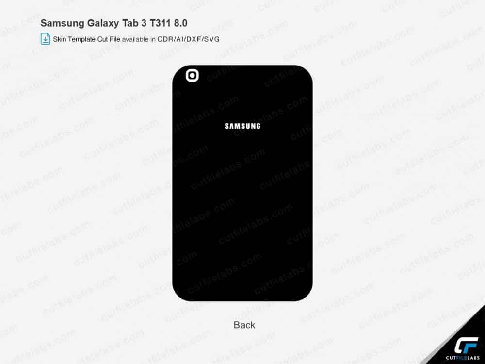 Samsung Galaxy Tab 3 T311 8.0 (2013) Cut File Template | CutFileLabs