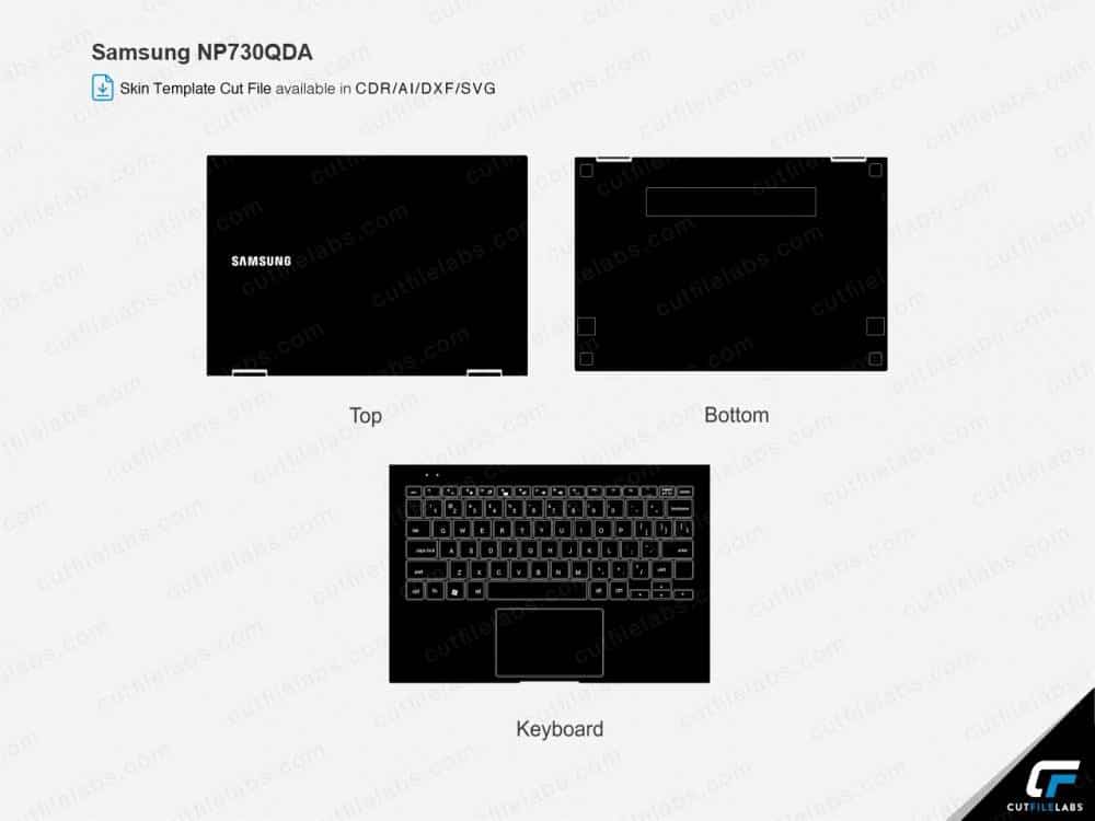 Samsung Galaxy Book Flex Alpha 2 NP730QDA (2021) Cut File Template ...
