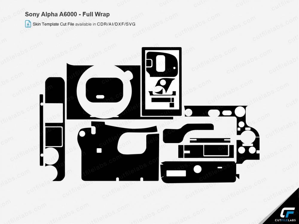 Sony Alpha A6000 (2014) Cut File Template | CutFileLabs