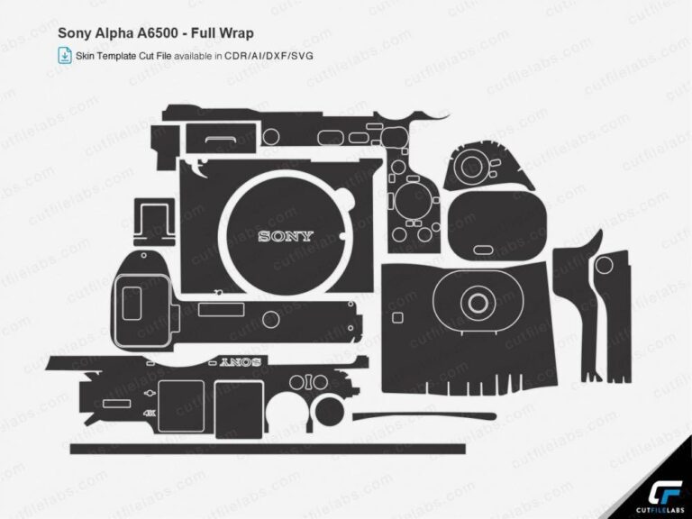Sony Alpha A6500 (2016) Cut File Template | CutFileLabs