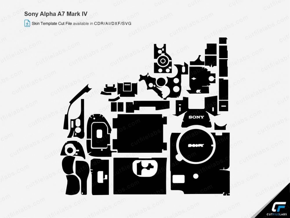Sony Alpha A7 Mark IV (2021) Cut File Template | CutFileLabs