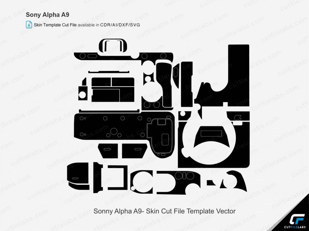 Sony Alpha A9 Mark I (2017) Cut File Template | CutFileLabs