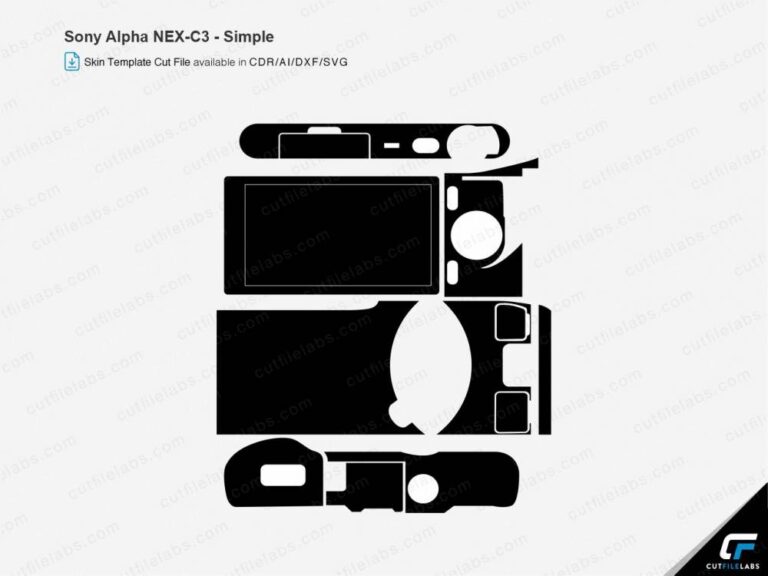 Sony Alpha NEX-C3 (2011) Cut File Template | CutFileLabs