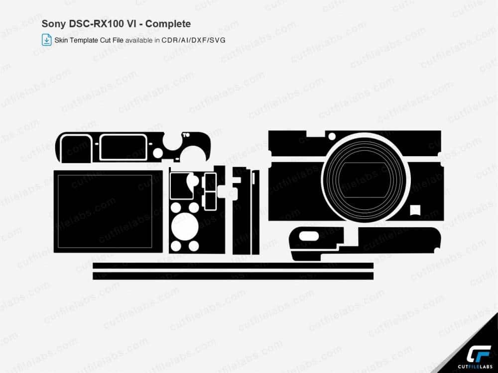 Sony DSC-RX100 VI (2018) Cut File Template | CutFileLabs