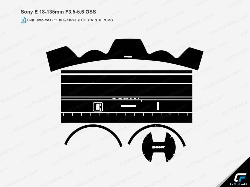 Sony E 18-135mm F3.5-5.6 OSS (2018) Cut File Template | CutFileLabs