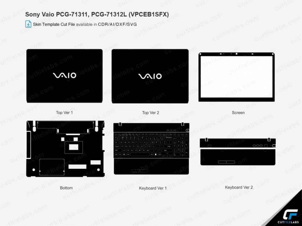 Sony Vaio PCG-71311, PCG-71312L (VPCEB1SFX) (2013) Cut File Template ...
