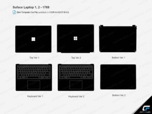 Suface Laptop 1, 2 - 1769 (2017, 2018) Cut File Template Vector ...