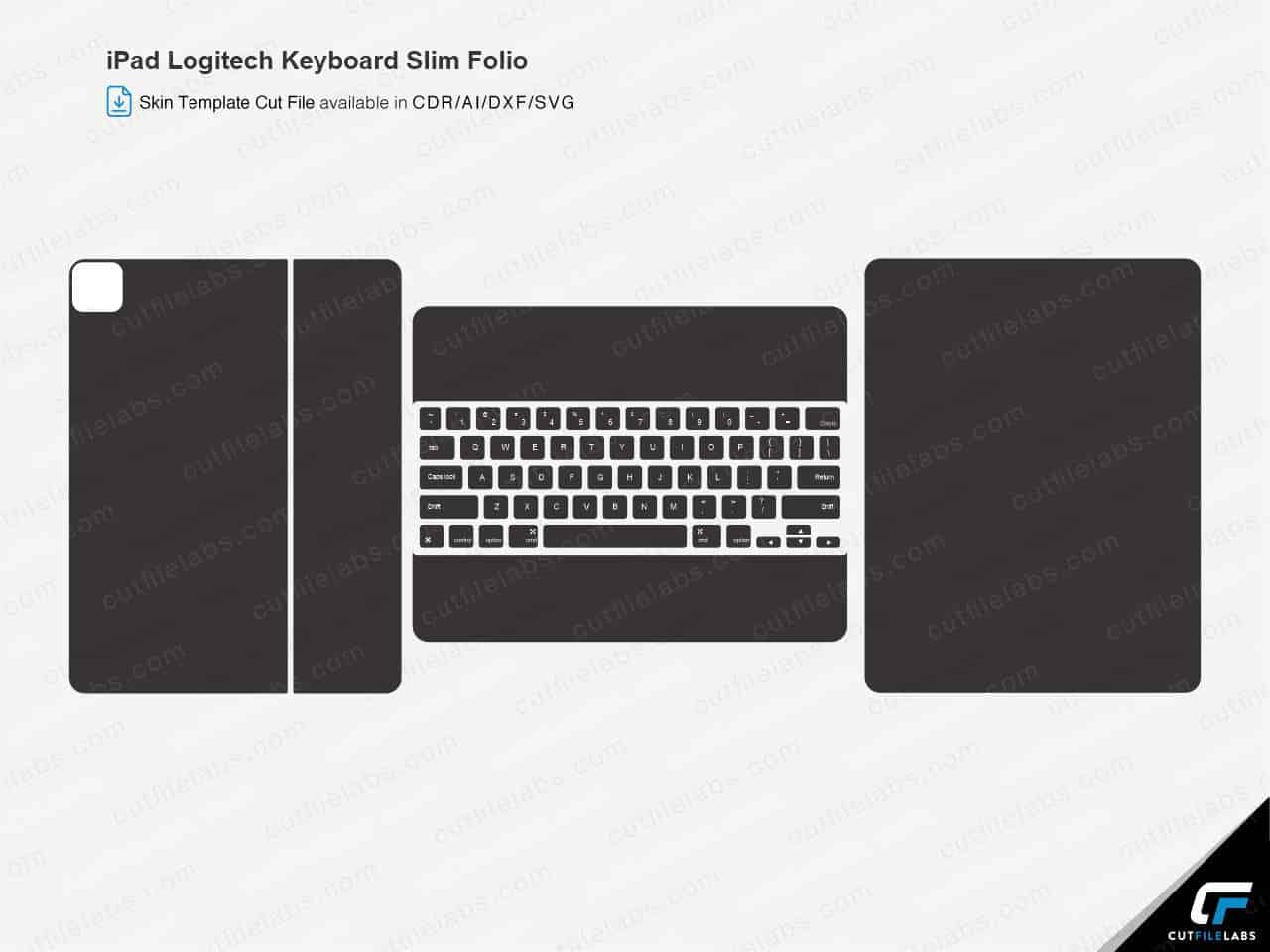 iPad Logitech Keyboard Slim Folio Cut File Template | Cut File Labs