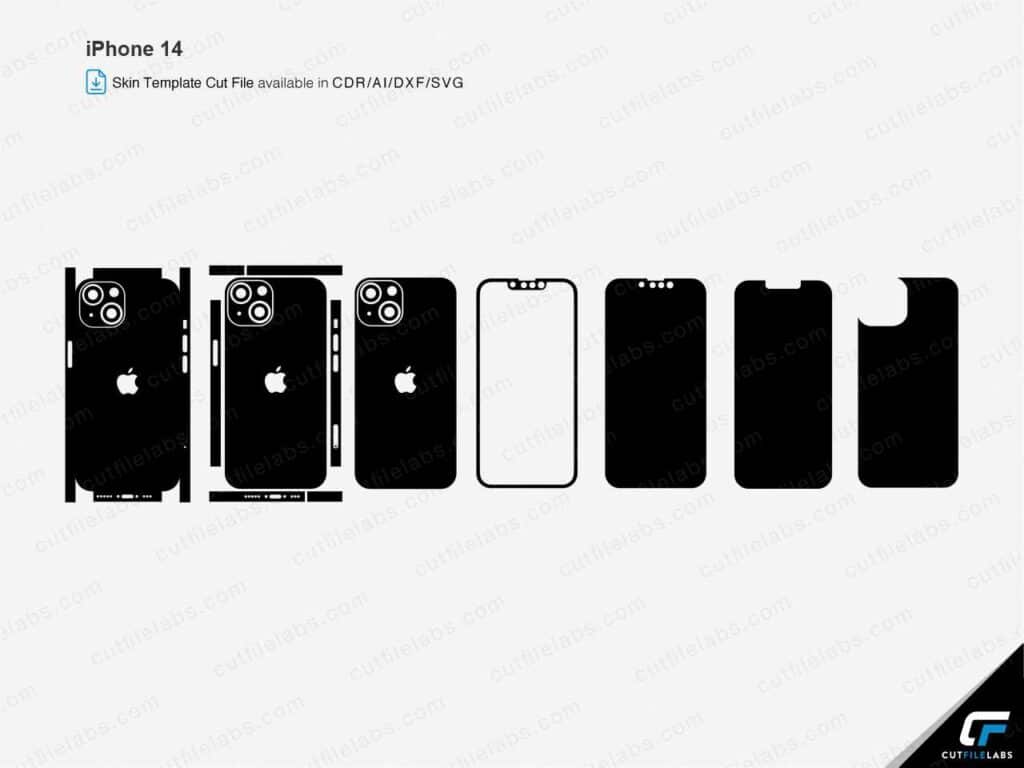 iPhone 14 (2022) Cut File Template | CutFileLabs