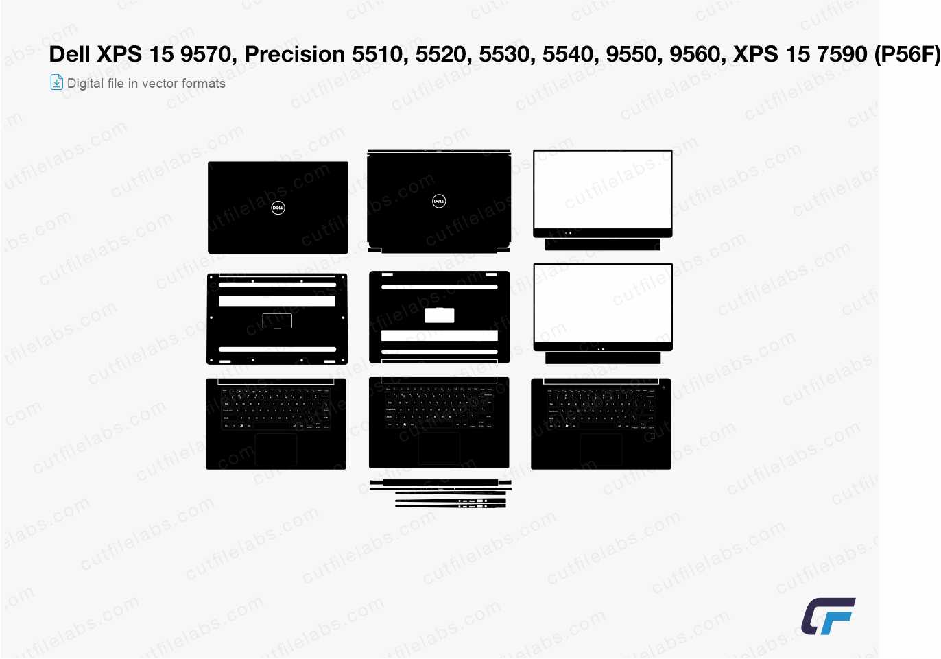 Dell XPS 15 9570, Precision 5510, 5520, 5530, 5540, 9550, 9560, XPS 15 ...