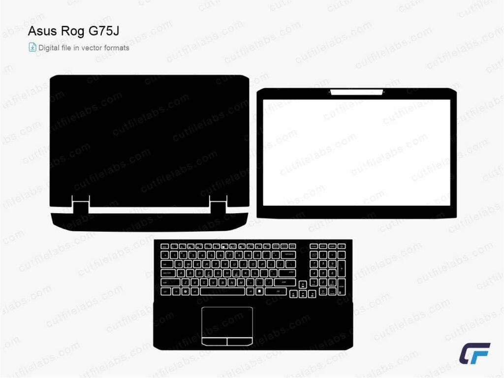 Asus Rog G75J Cut File Template | CutFileLabs