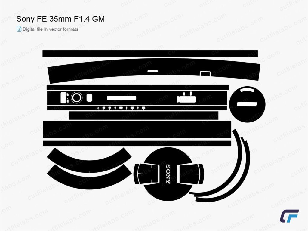 Sigma 30mm f2.8 EX DN For Sony E (2012) Cut File Template | CutFileLabs