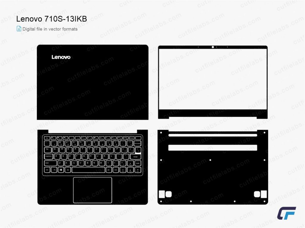 Lenovo Ideapad 710S-13IKB (2015) Cut File Template | CutFileLabs