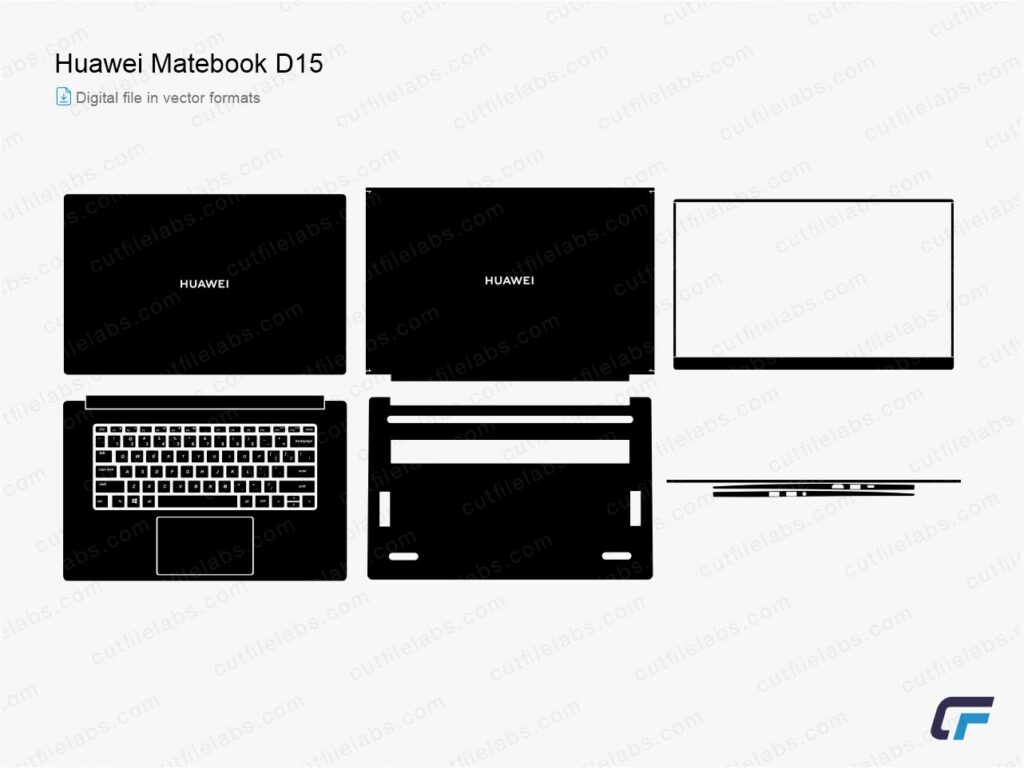 Huawei MateBook D15 Series (2020) Cut File Template | CutFileLabs