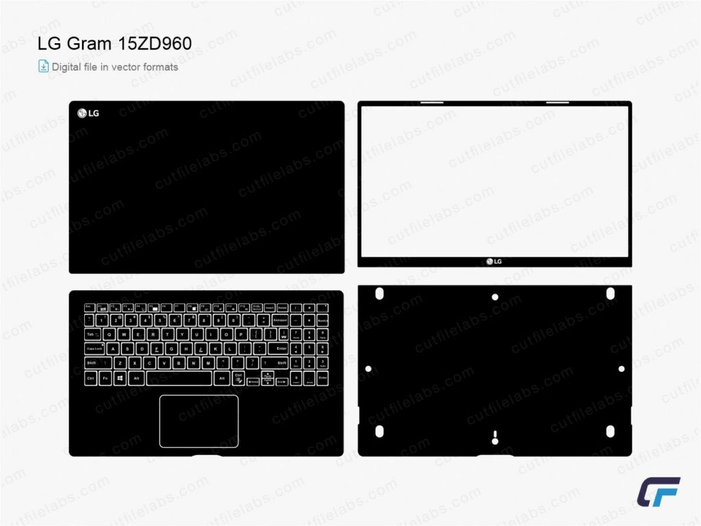 LG Gram 15ZD960 (2020) Cut File Template | CutFileLabs
