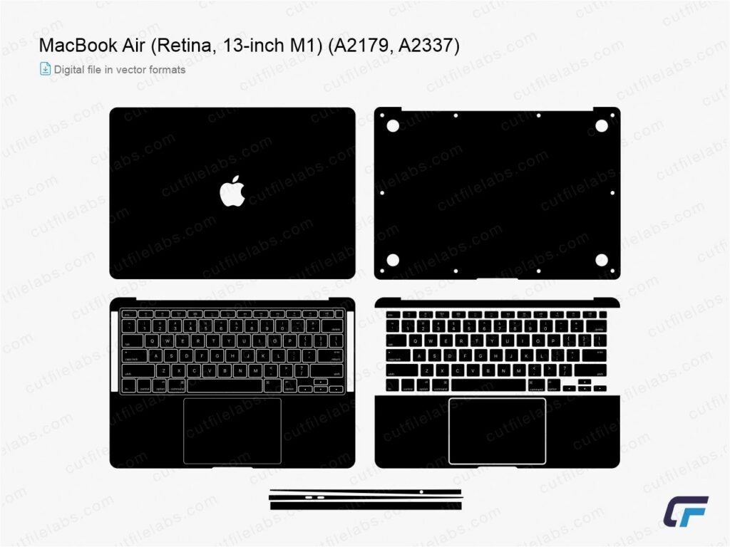 MacBook Air (Retina, 13-inch M1) (A2179, A2337) (2020, 2021) Cut File ...